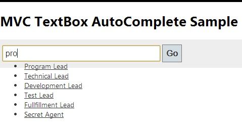 AutoComplete Textbox in MVC Using jQuery and WebAPI